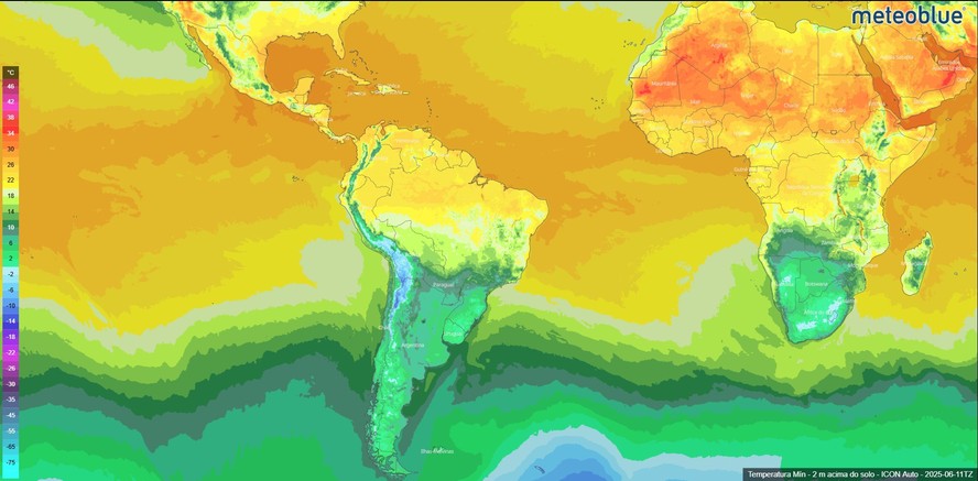Quando acaba a onda de frio e em quais regiões a temperatura cai mais?